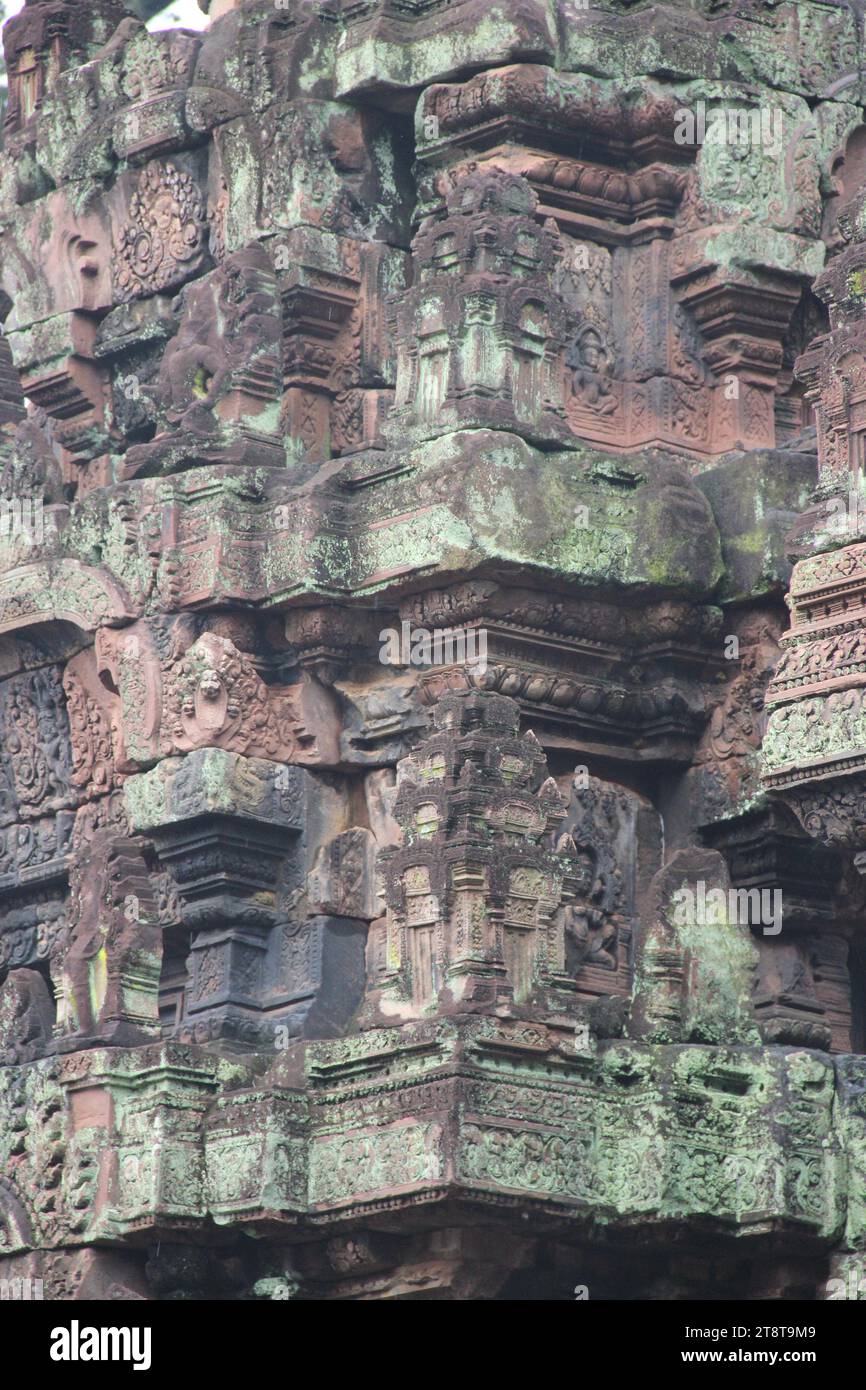 Banteay Srei, Ancient Khmer temple, Angkor area, Cambodia. Reign of ...