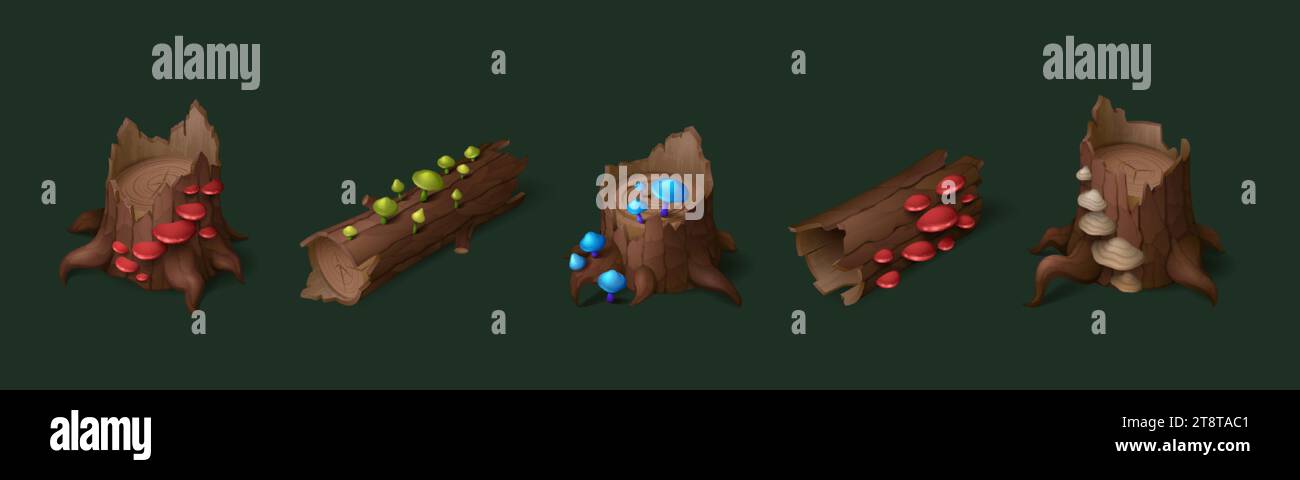 Log bark stump deck Stock Vector Images - Alamy