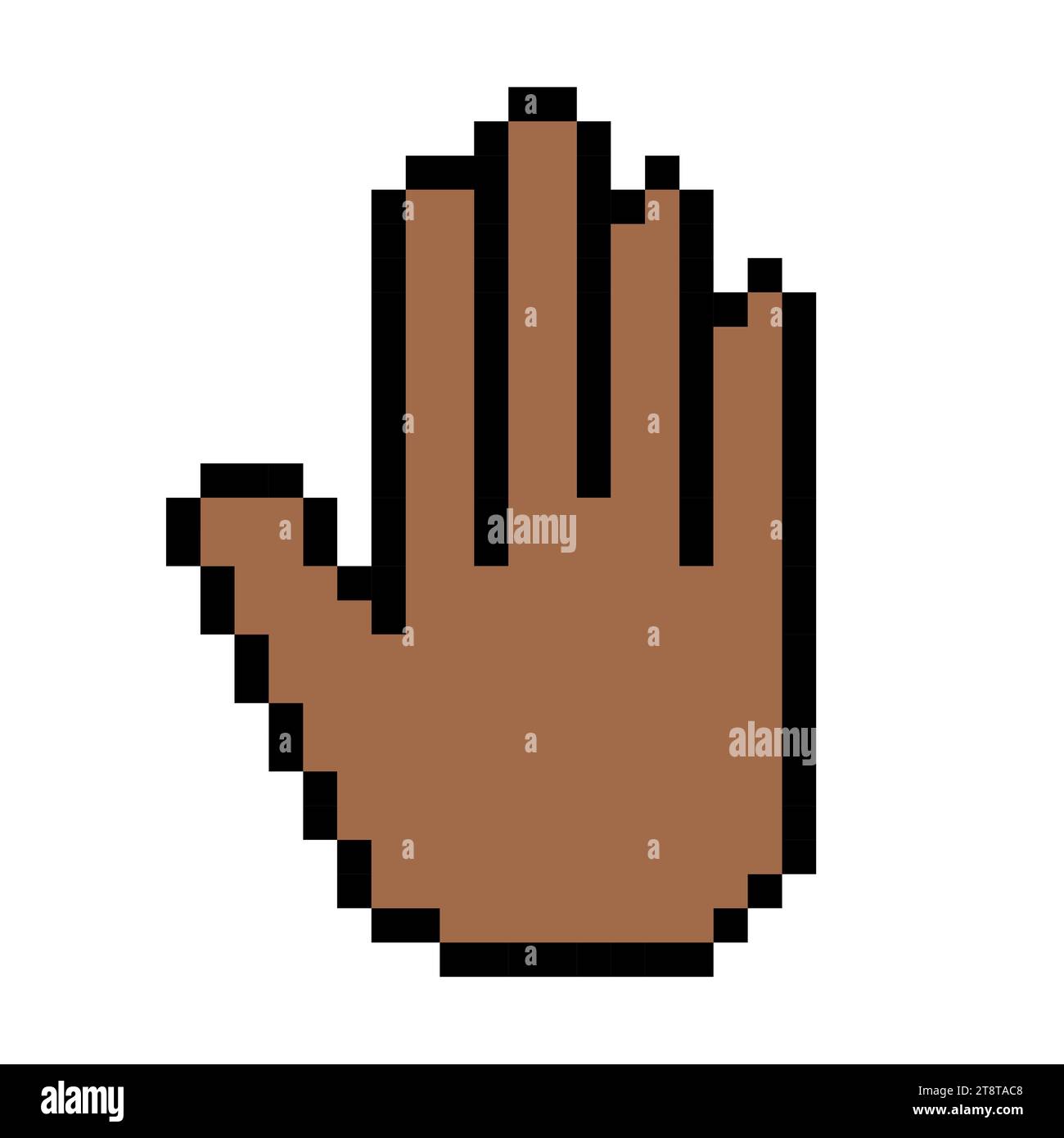 Dark hand line icon. Stop gesture, sign language, finger, emoji ...
