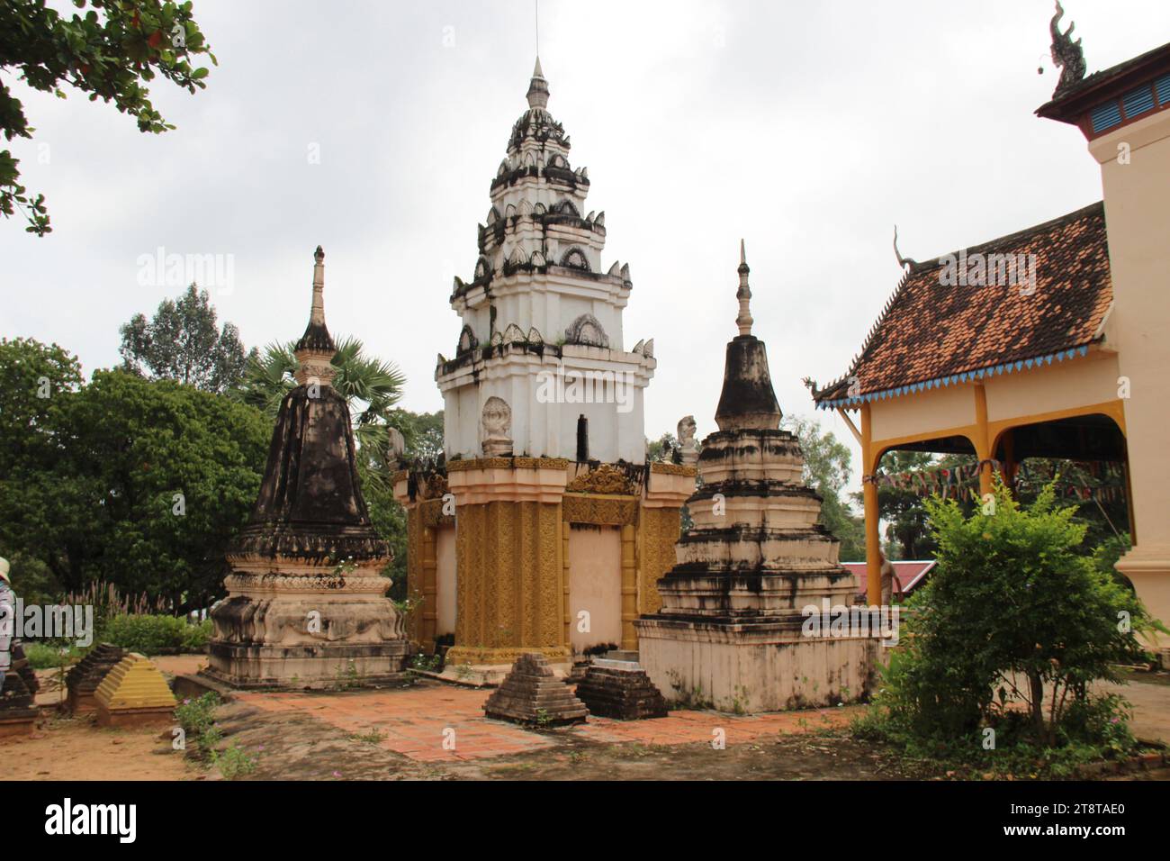 Lolei, Khmer temple, ancient Angkor area, Cambodia. Reign of Yasovarman ...