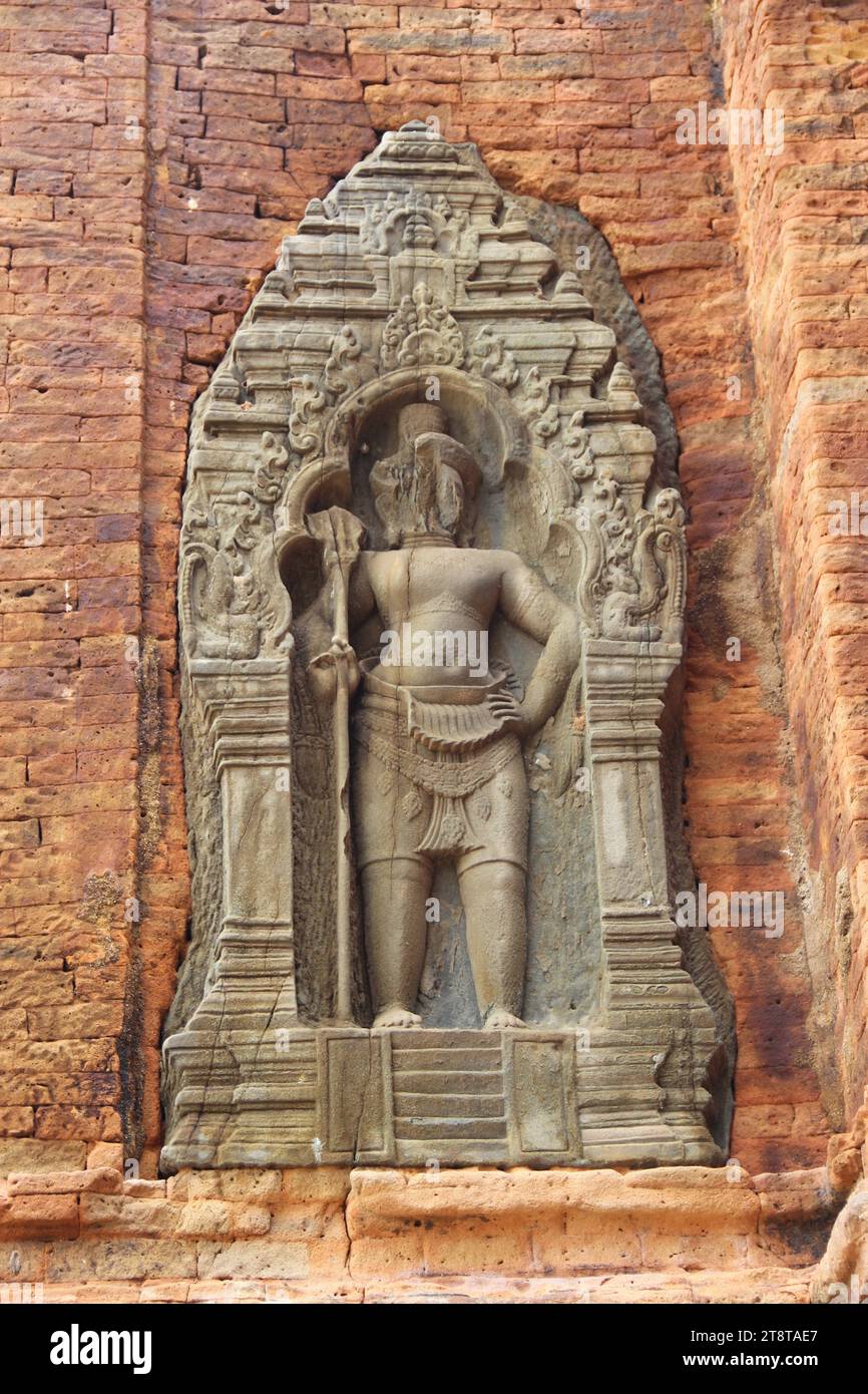 Lolei, Khmer temple, ancient Angkor area, Cambodia. Reign of Yasovarman ...