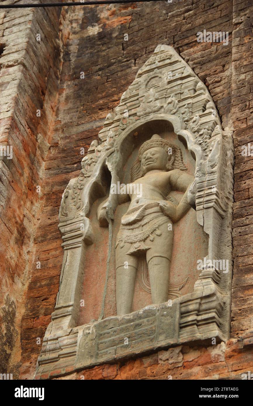 Lolei, Khmer temple, ancient Angkor area, Cambodia. Reign of Yasovarman ...