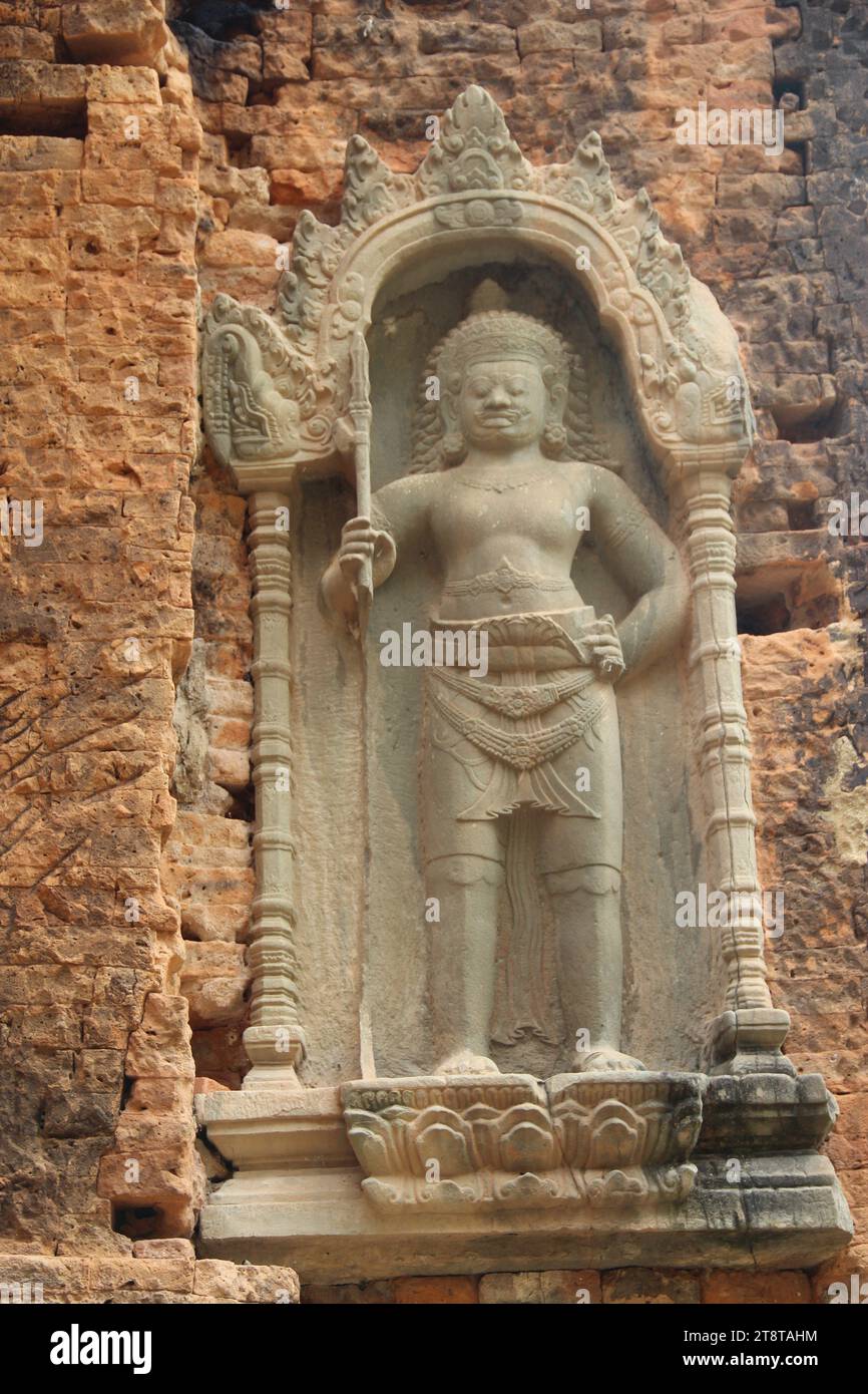 Preah Ko, Khmer temple, ancient Angkor area, Cambodia. Reign of ...