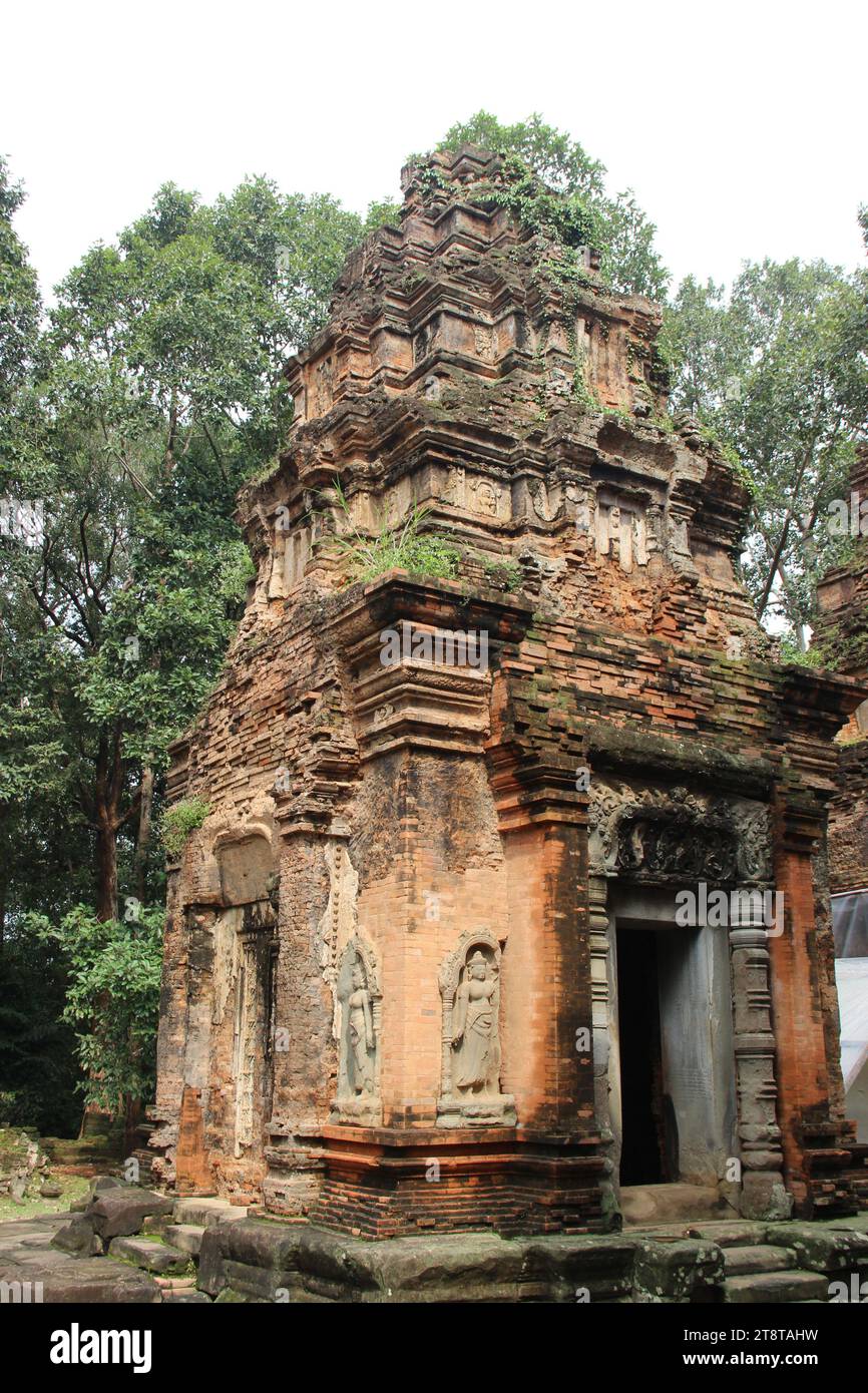 Preah Ko, Khmer temple, ancient Angkor area, Cambodia. Reign of ...