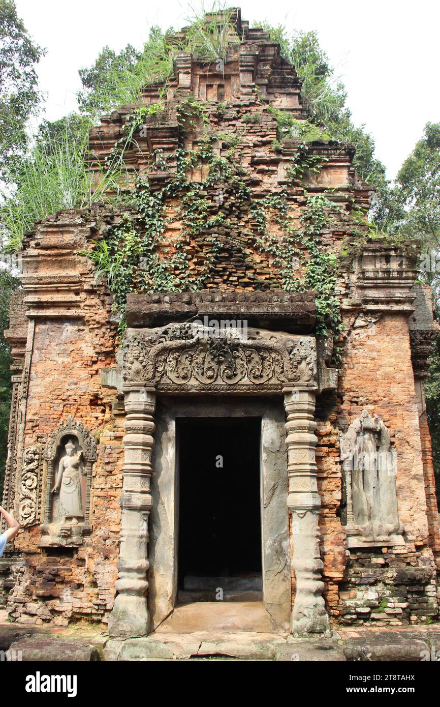 Preah Ko, Khmer temple, ancient Angkor area, Cambodia. Reign of ...