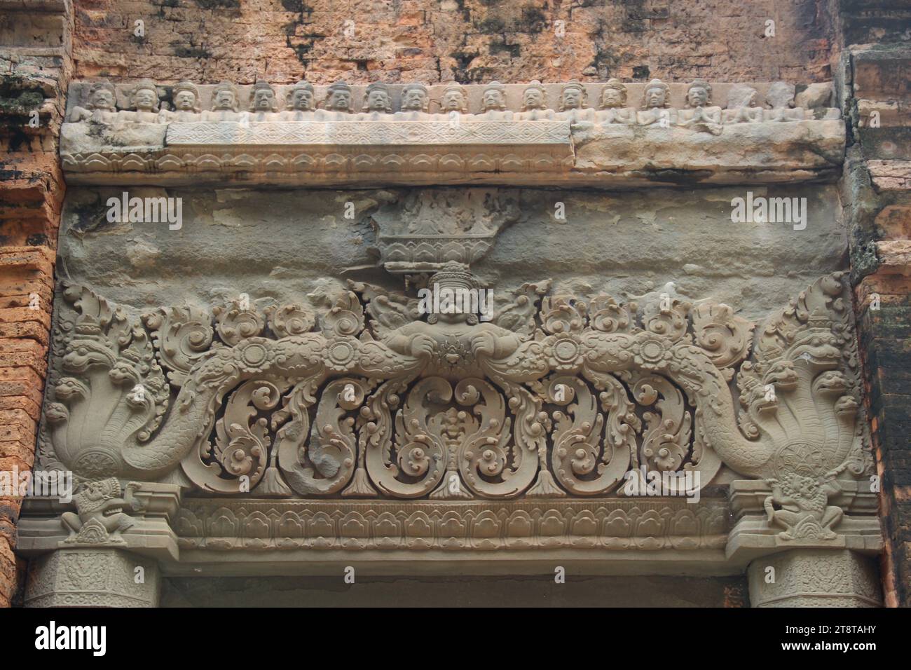Preah Ko, Khmer temple, ancient Angkor area, Cambodia. Reign of ...