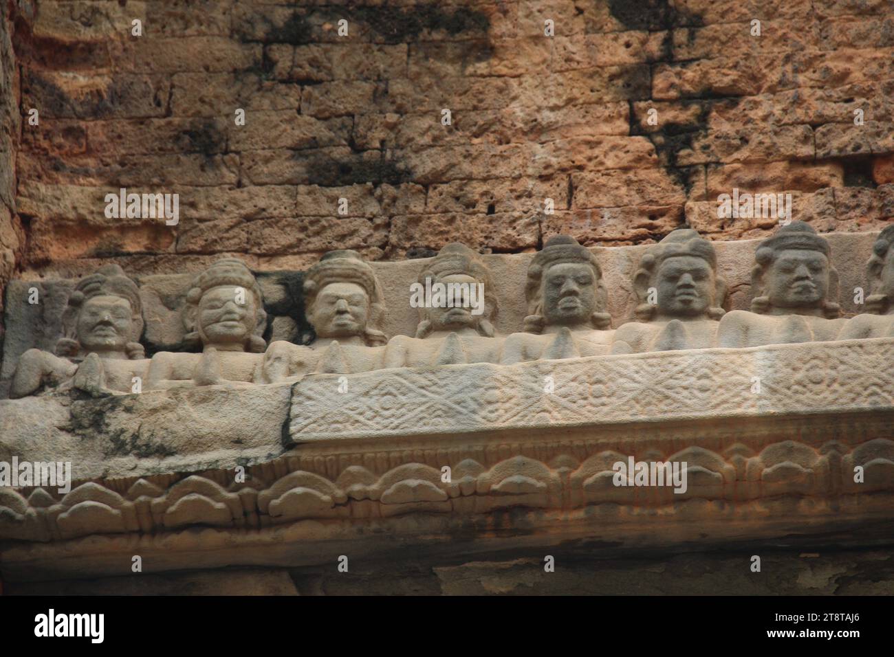 Preah Ko, Khmer temple, ancient Angkor area, Cambodia. Reign of ...