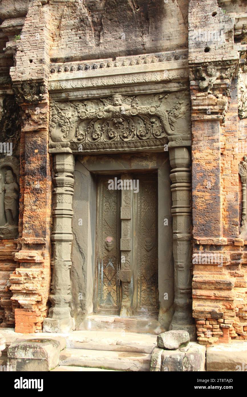 Preah Ko, Khmer temple, ancient Angkor area, Cambodia. Reign of ...