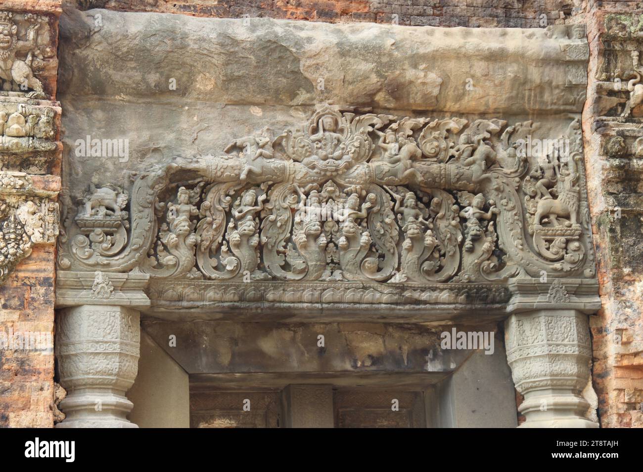 Preah Ko, Khmer temple, ancient Angkor area, Cambodia. Reign of ...