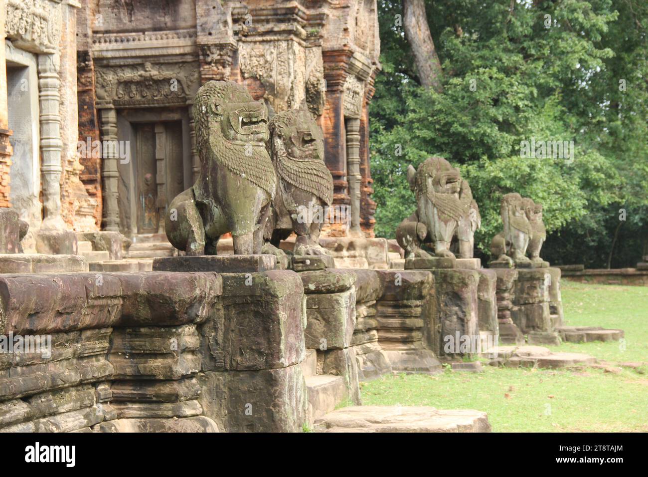 Preah Ko, Khmer temple, ancient Angkor area, Cambodia. Reign of ...