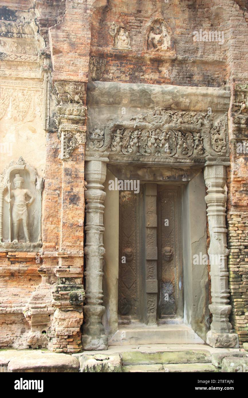 Preah Ko, Khmer temple, ancient Angkor area, Cambodia. Reign of ...