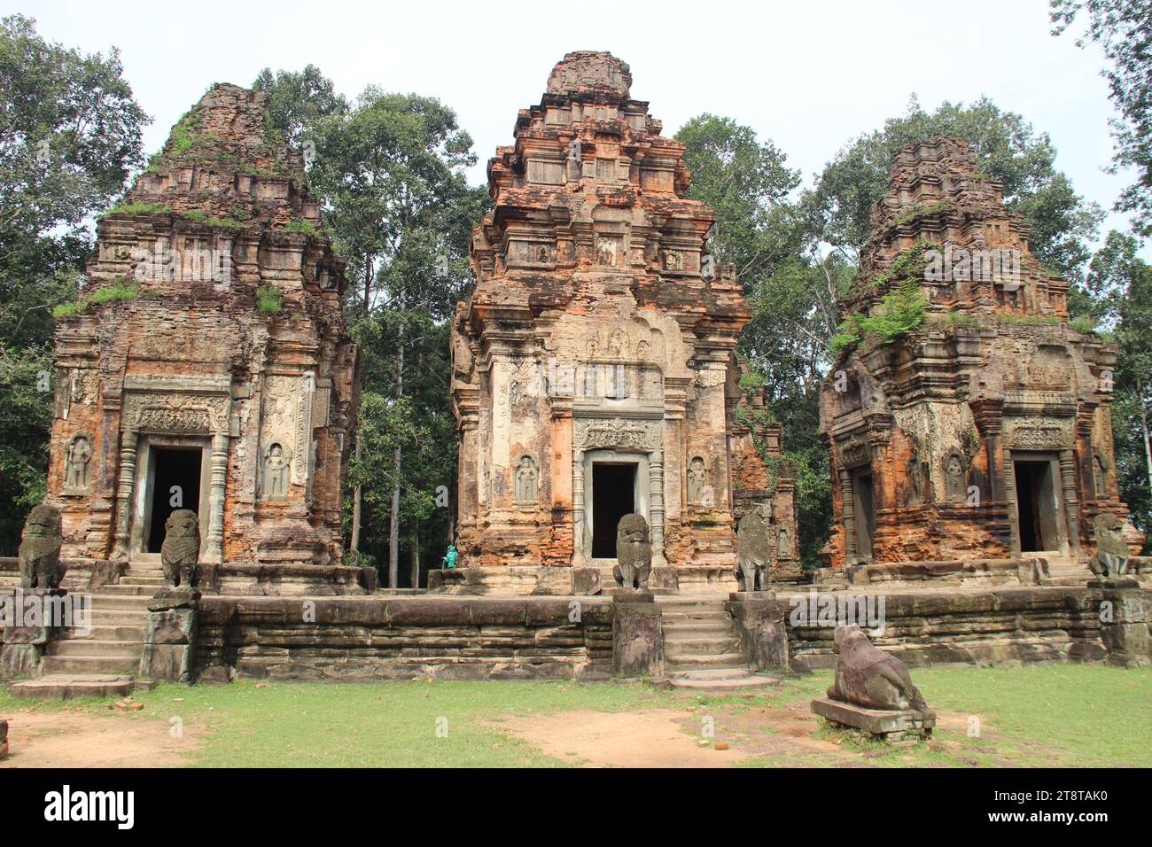 Preah Ko, Khmer temple, ancient Angkor area, Cambodia. Reign of ...