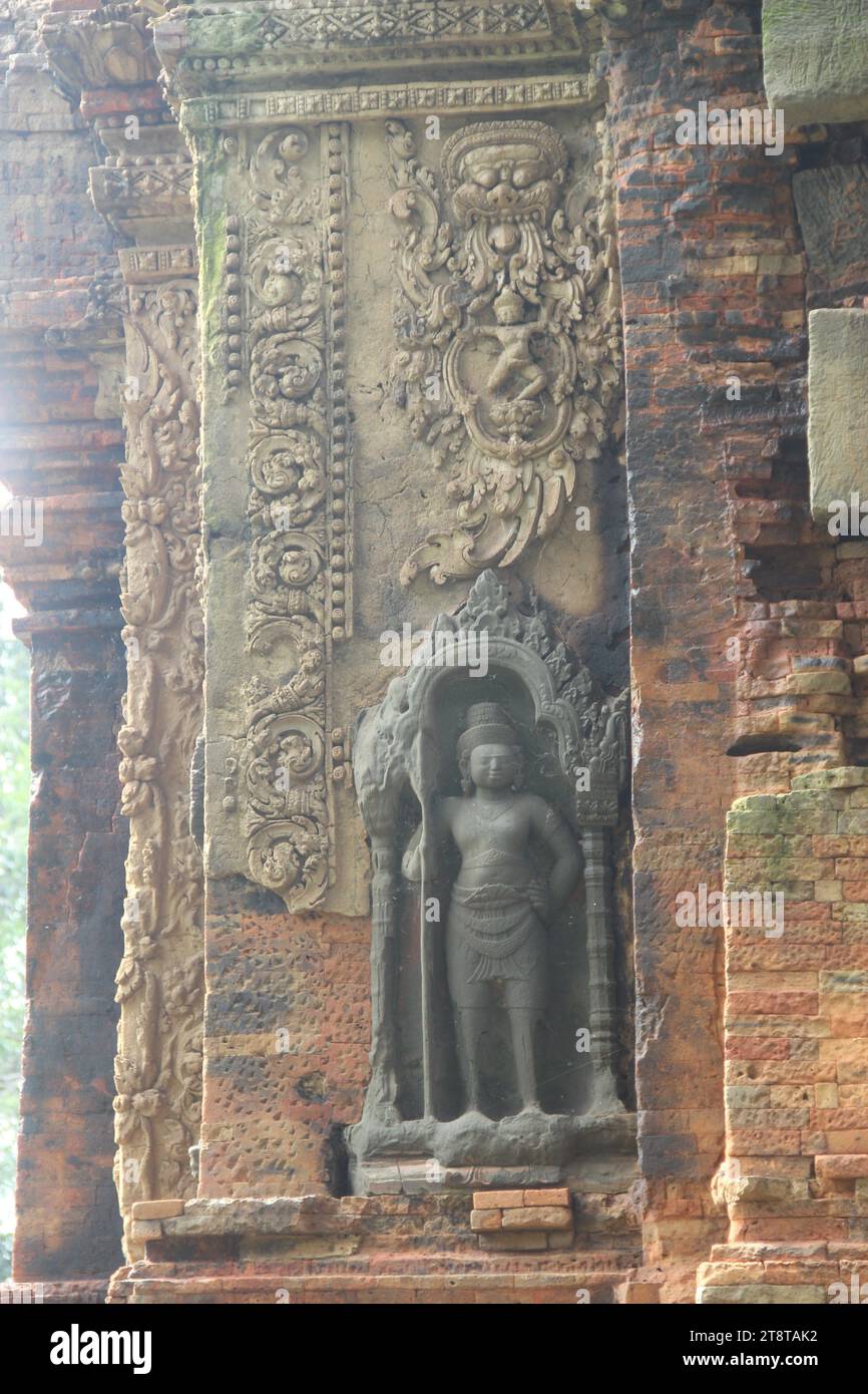 Preah Ko, Khmer temple, ancient Angkor area, Cambodia. Reign of ...