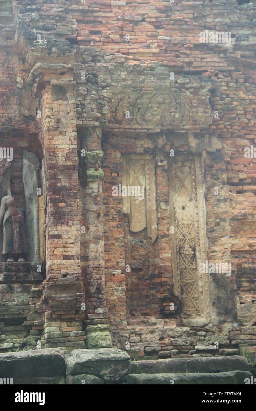 Preah Ko, Khmer temple, ancient Angkor area, Cambodia. Reign of ...