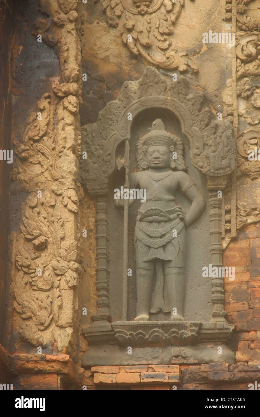 Preah Ko, Khmer temple, ancient Angkor area, Cambodia. Reign of ...