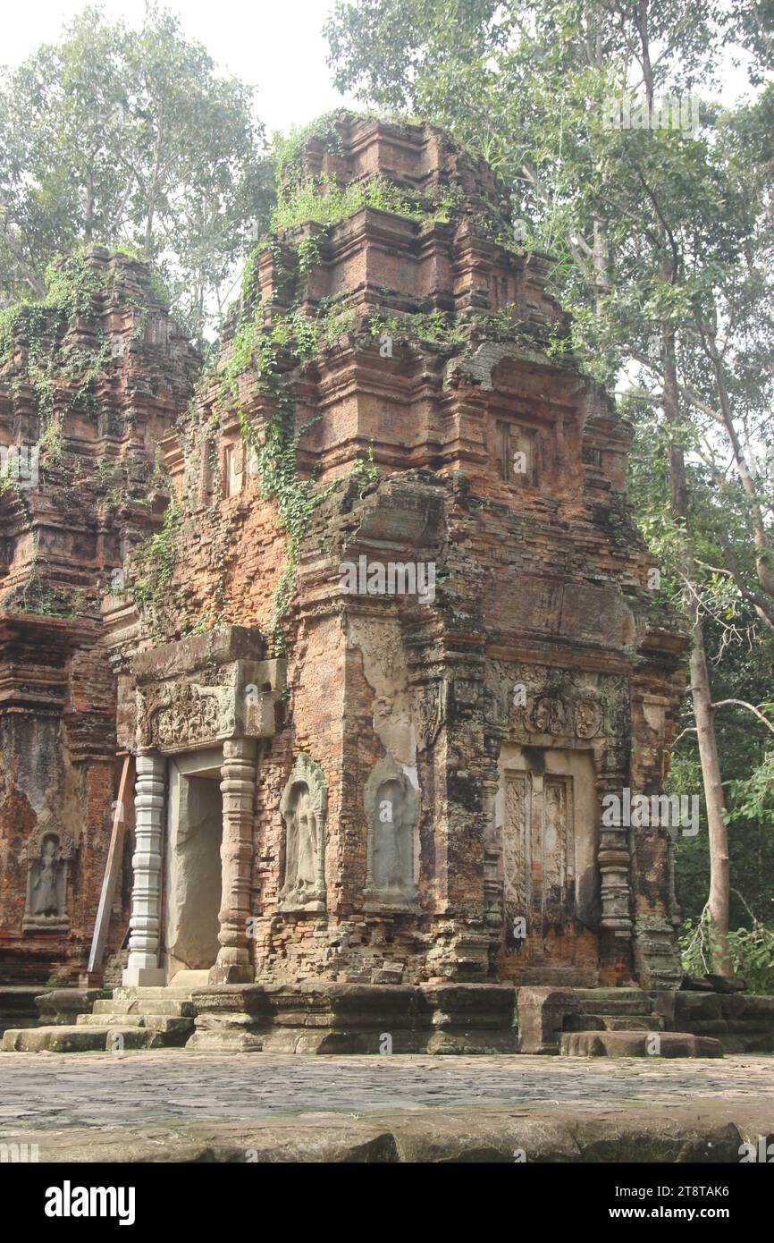 Preah Ko, Khmer temple, ancient Angkor area, Cambodia. Reign of ...