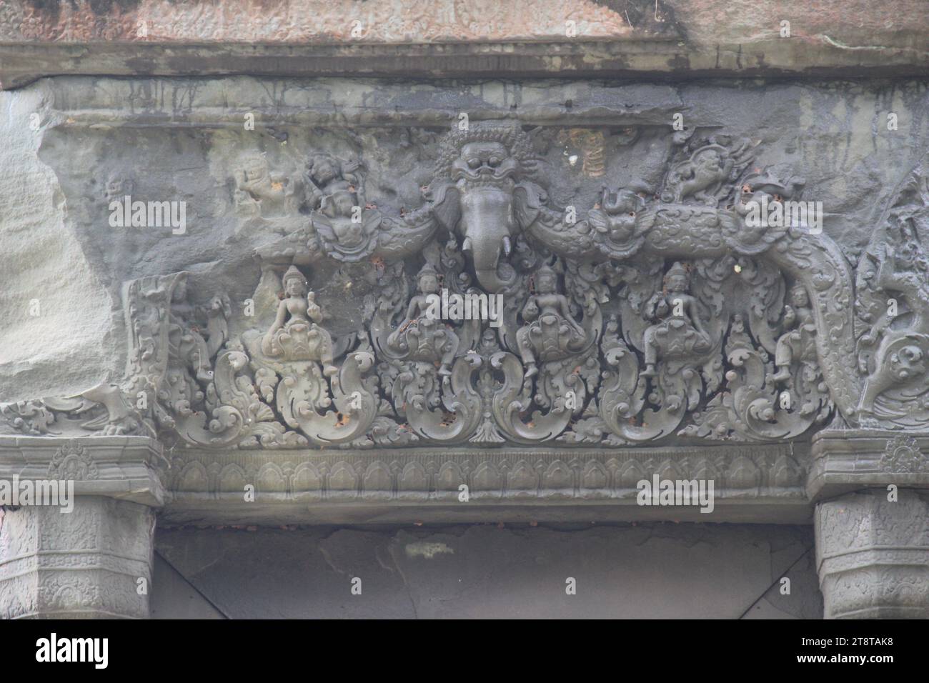 Preah Ko, Khmer temple, ancient Angkor area, Cambodia. Reign of ...