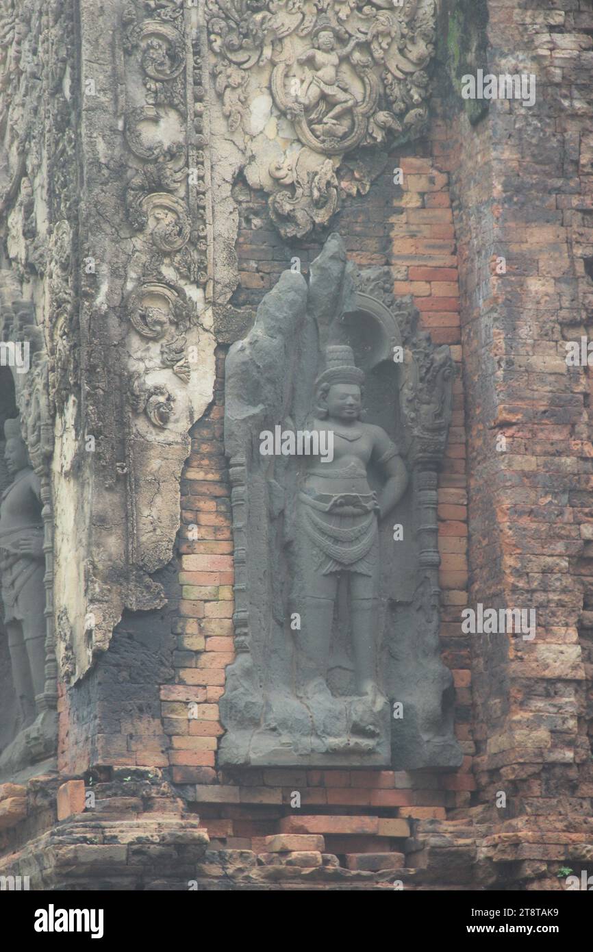Preah Ko, Khmer temple, ancient Angkor area, Cambodia. Reign of ...