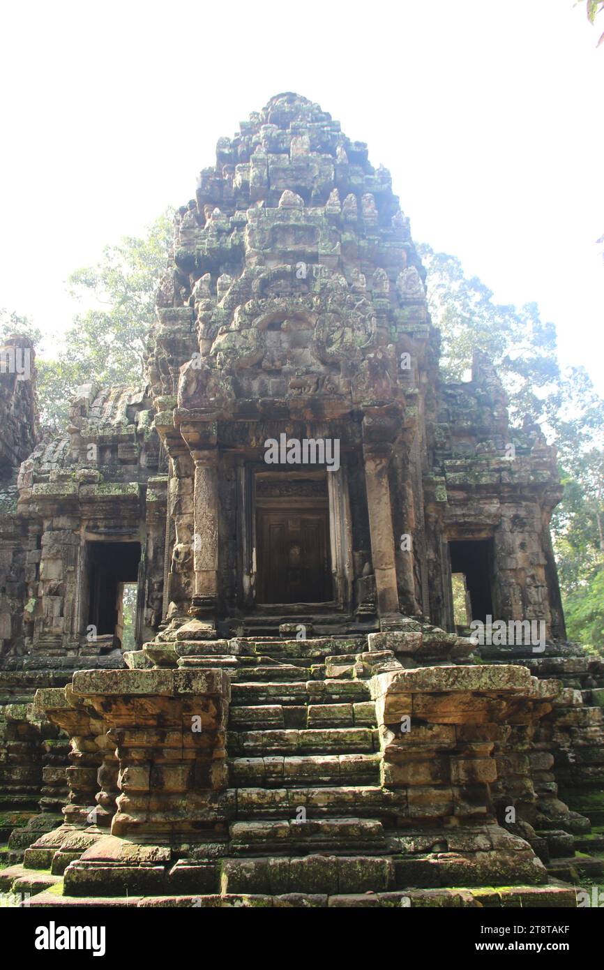 Thommanon, Khmer temple, ancient Angkor area, Cambodia. Reign of ...