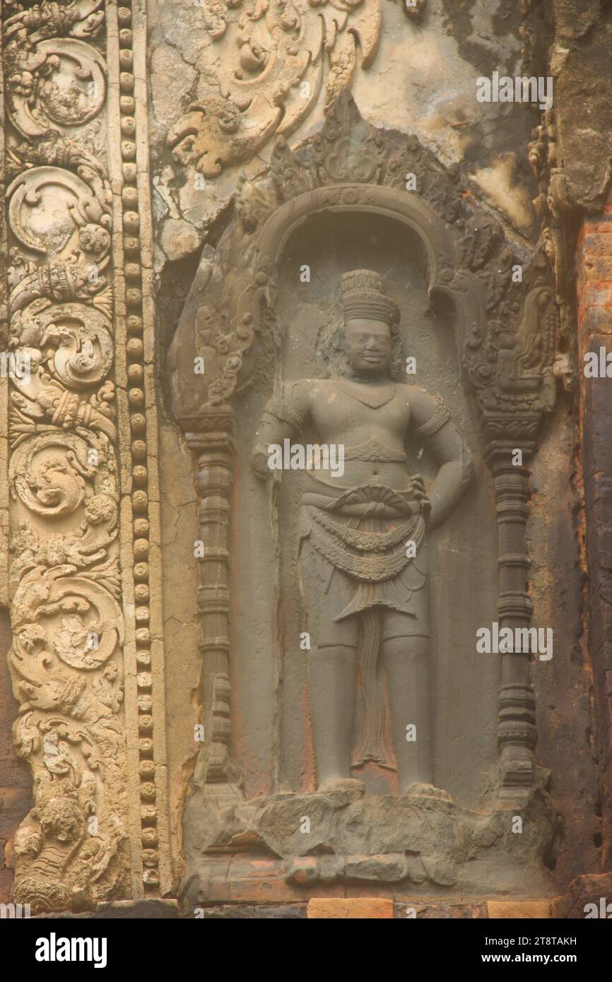Preah Ko, Khmer temple, ancient Angkor area, Cambodia. Reign of ...