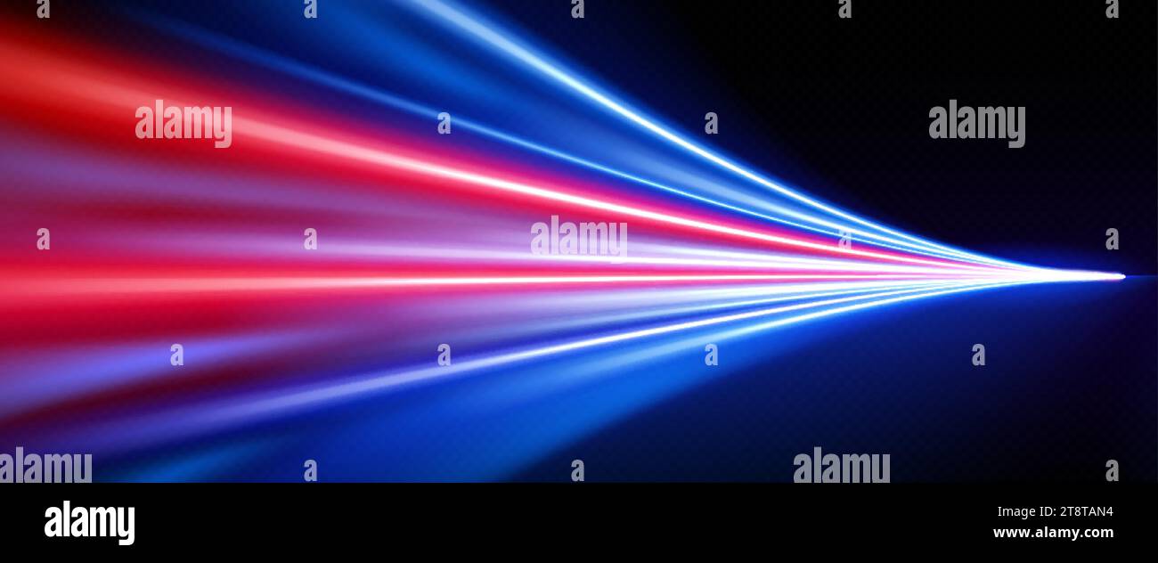 Line speed motion light effect abstract background. Blue and red ...