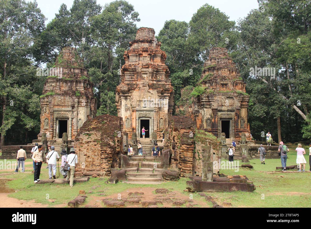 Preah Ko, Khmer temple, ancient Angkor area, Cambodia. Reign of ...