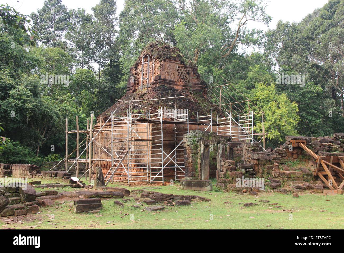 Preah Ko, Khmer temple, ancient Angkor area, Cambodia. Reign of ...