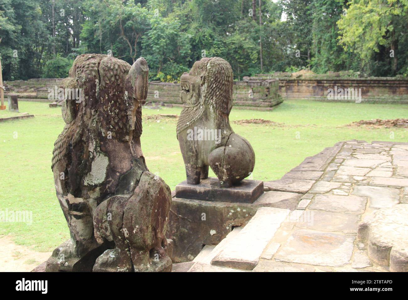 Preah Ko, Khmer temple, ancient Angkor area, Cambodia. Reign of ...