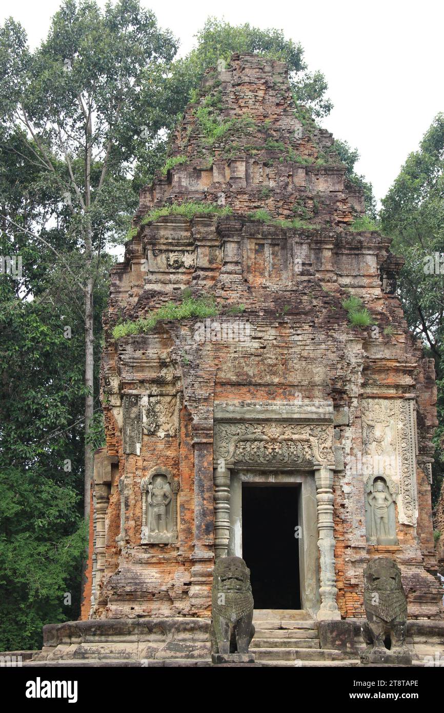 Preah Ko, Khmer temple, ancient Angkor area, Cambodia. Reign of ...