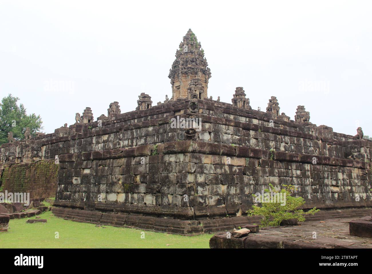 Bakong, Khmer temple, ancient Angkor area, Cambodia. Reign of ...