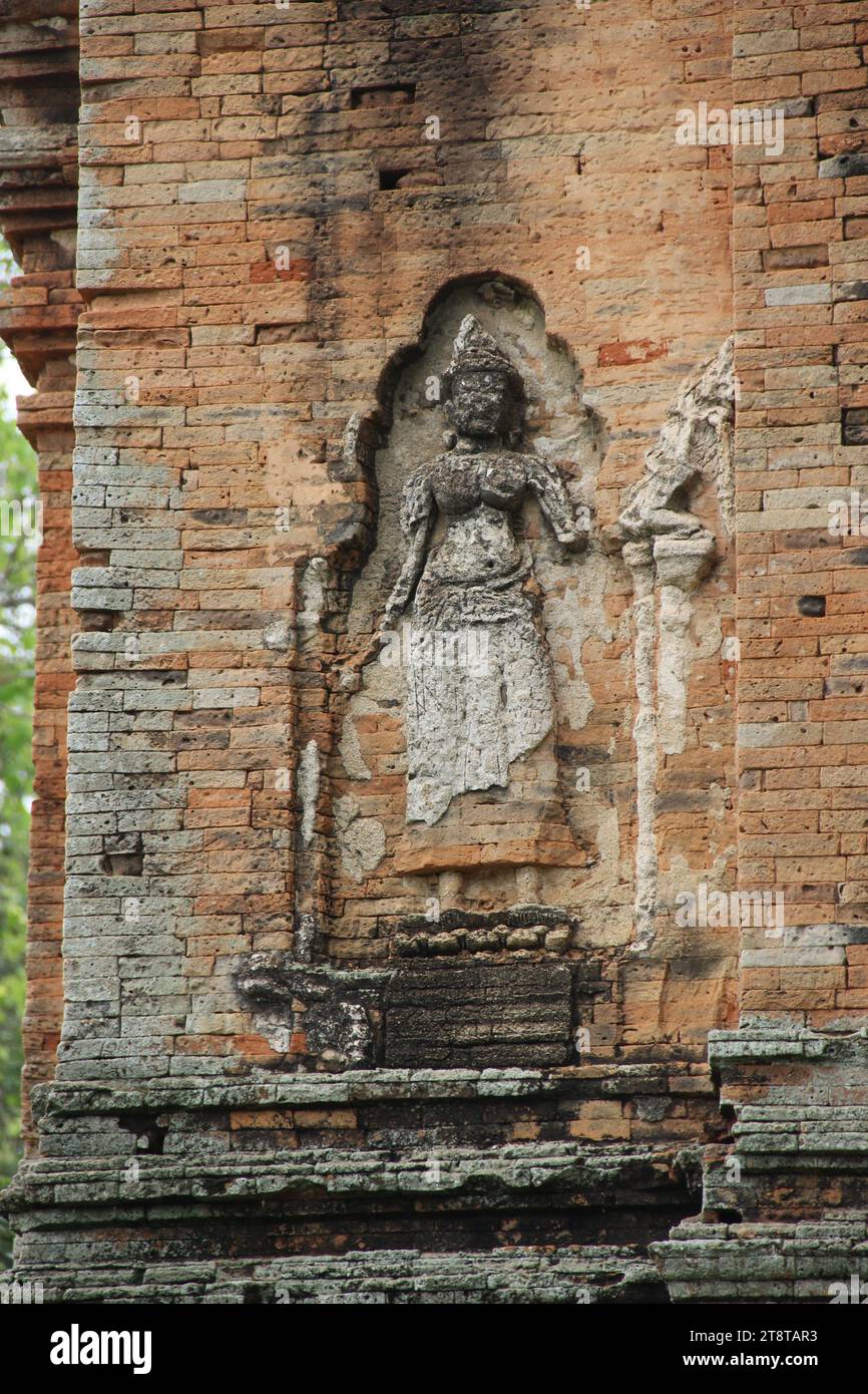 Bakong, Khmer temple, ancient Angkor area, Cambodia. Reign of ...