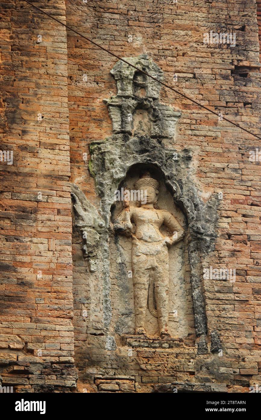 Bakong, Khmer temple, ancient Angkor area, Cambodia. Reign of ...