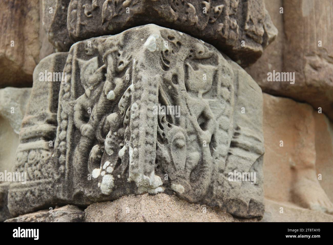 Bakong, Khmer temple, ancient Angkor area, Cambodia. Reign of ...