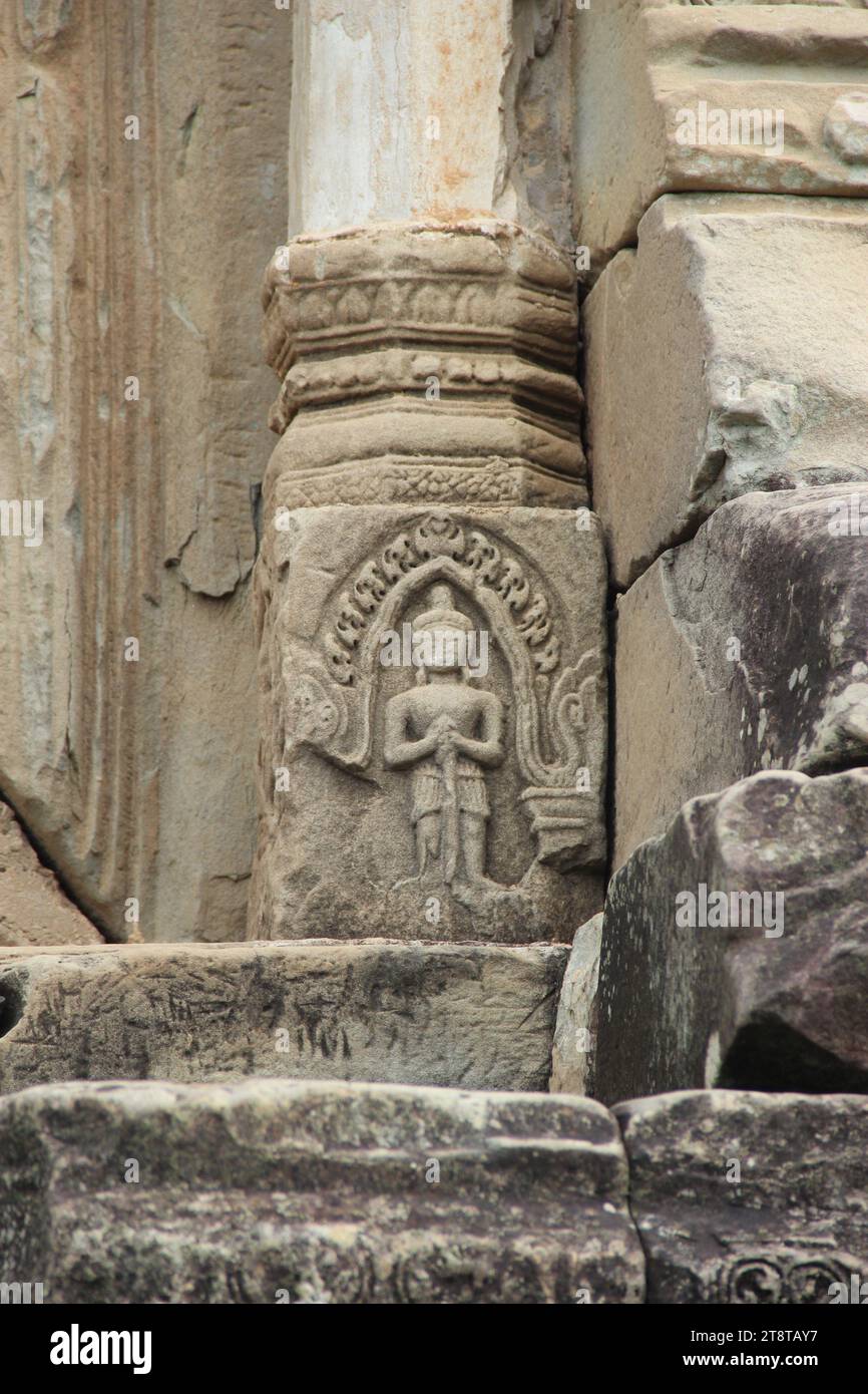 Bakong, Khmer temple, ancient Angkor area, Cambodia. Reign of ...