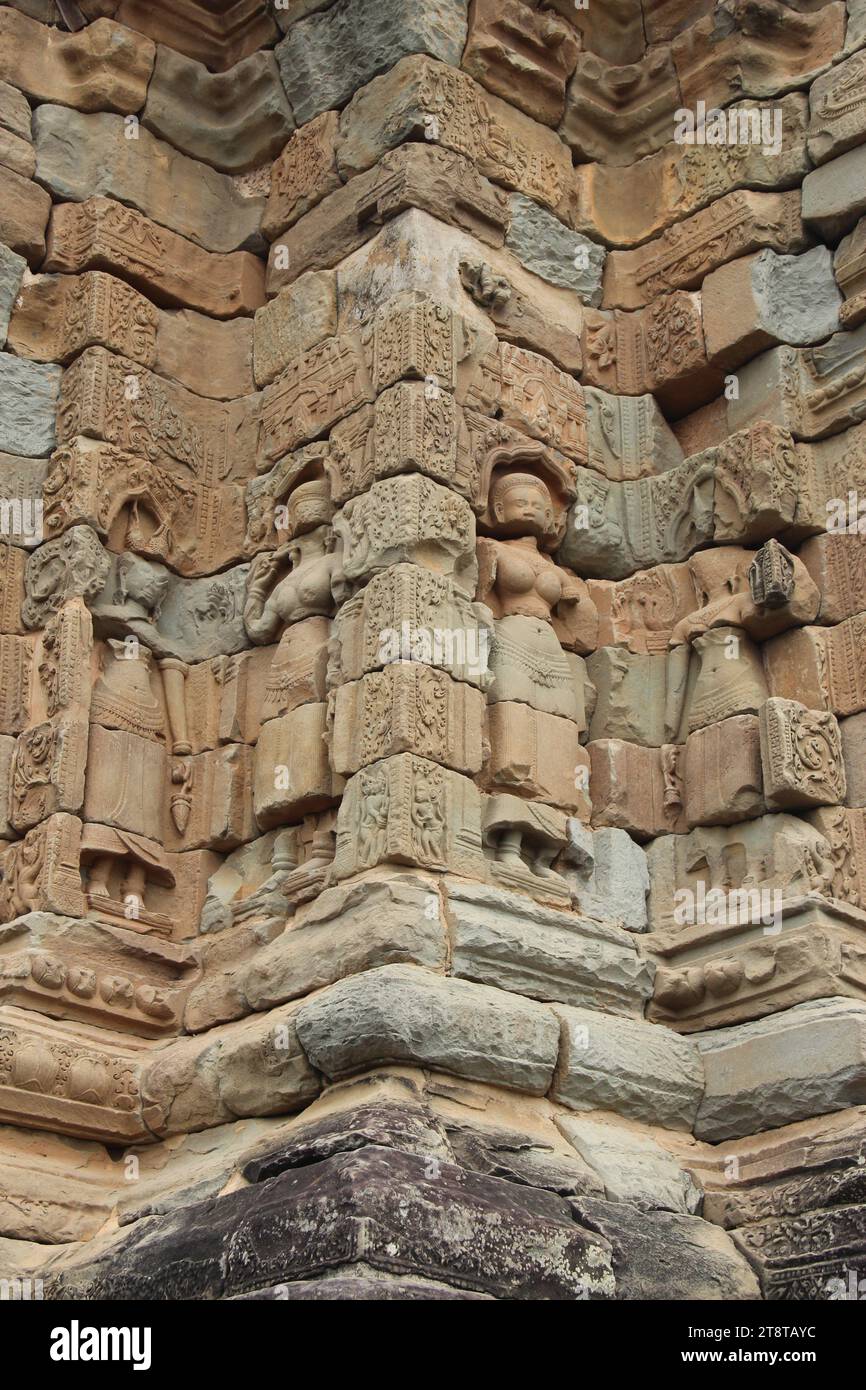 Bakong, Khmer temple, ancient Angkor area, Cambodia. Reign of ...