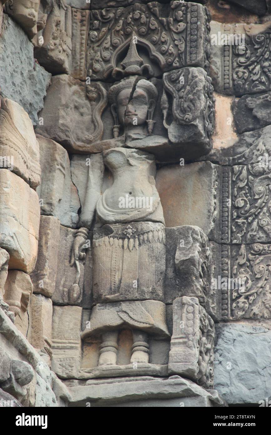 Bakong, Khmer temple, ancient Angkor area, Cambodia. Reign of ...