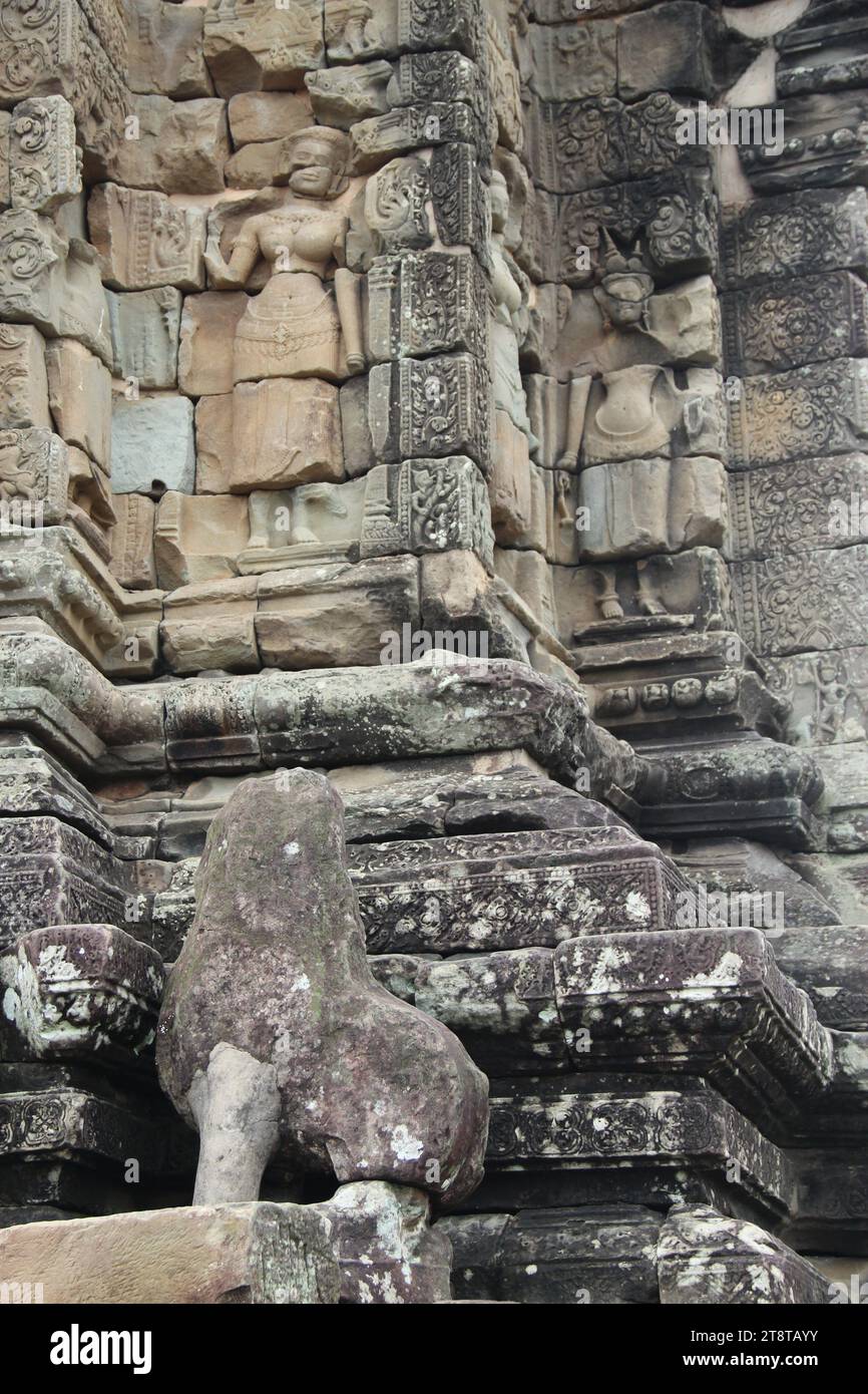 Bakong, Khmer temple, ancient Angkor area, Cambodia. Reign of ...