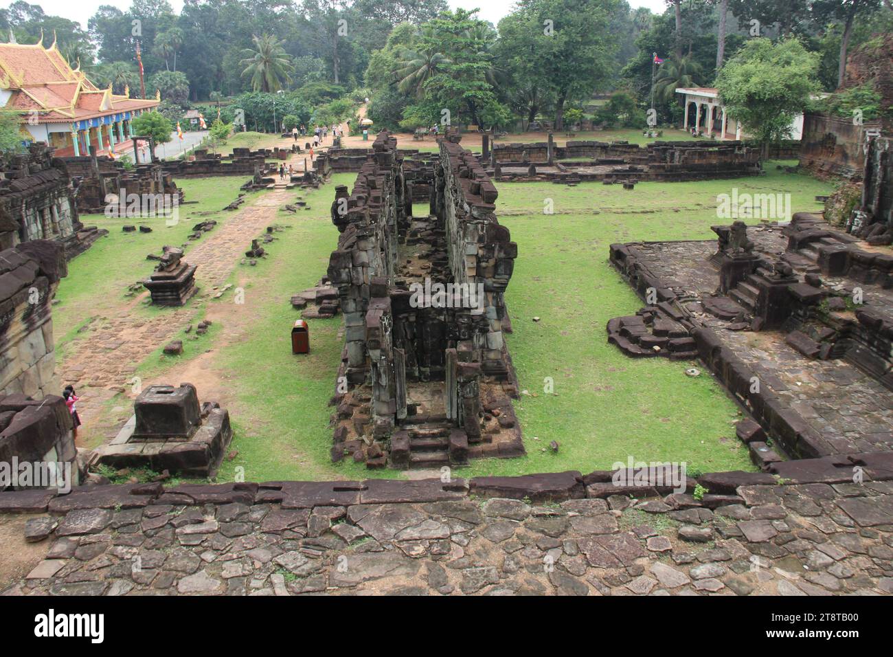 Bakong, Khmer temple, ancient Angkor area, Cambodia. Reign of ...