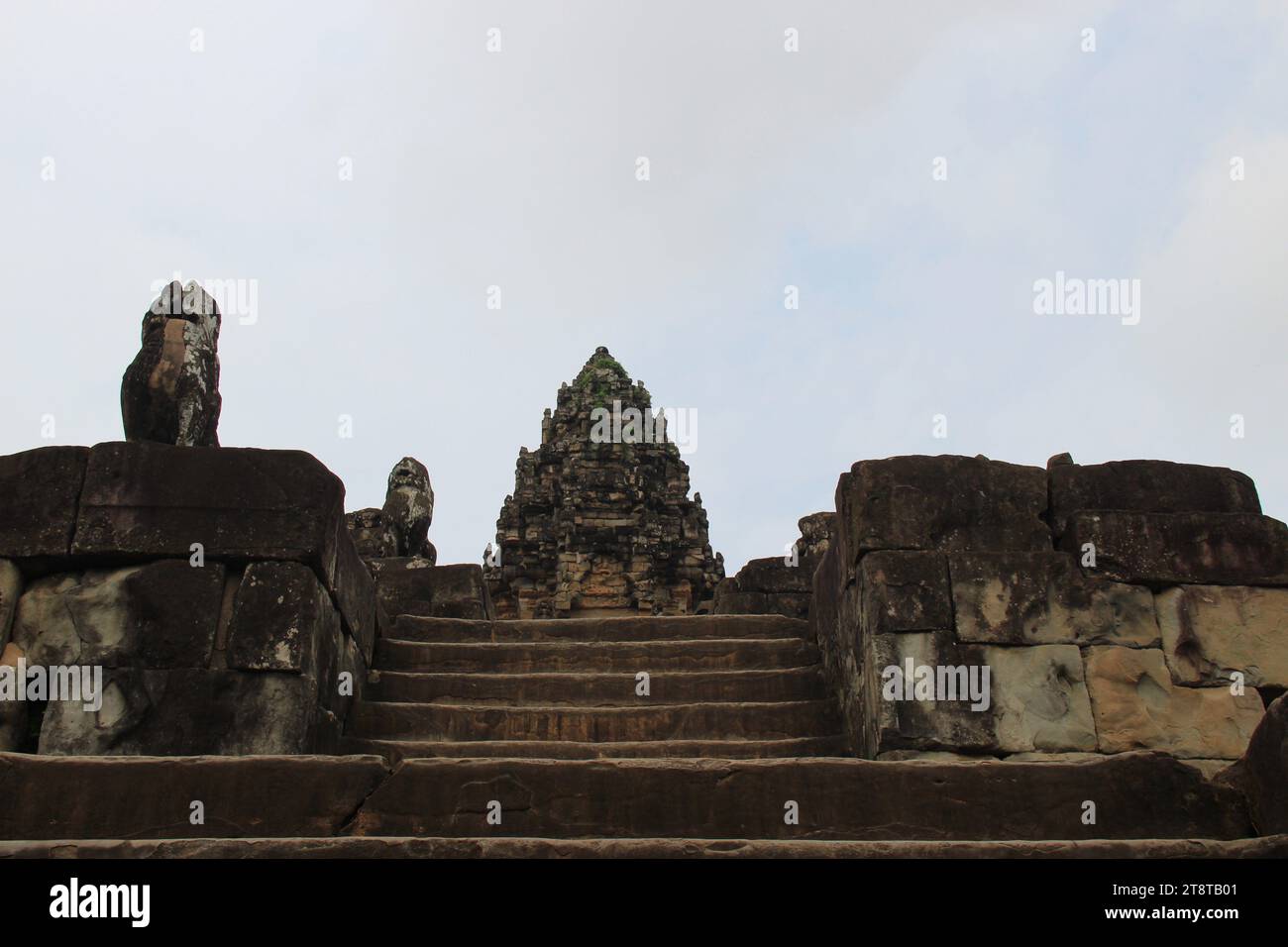Bakong, Khmer temple, ancient Angkor area, Cambodia. Reign of ...