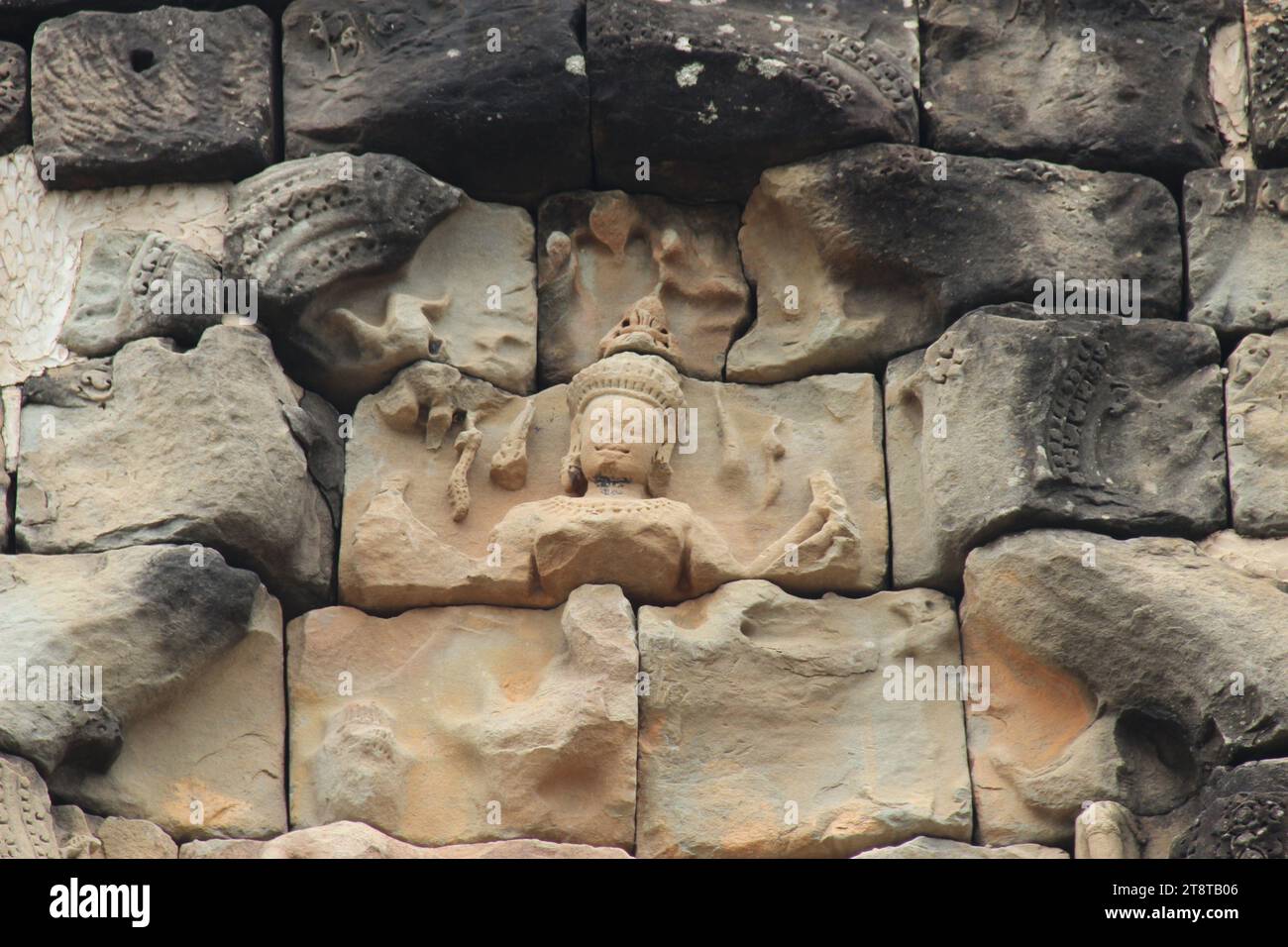 Bakong, Khmer temple, ancient Angkor area, Cambodia. Reign of ...