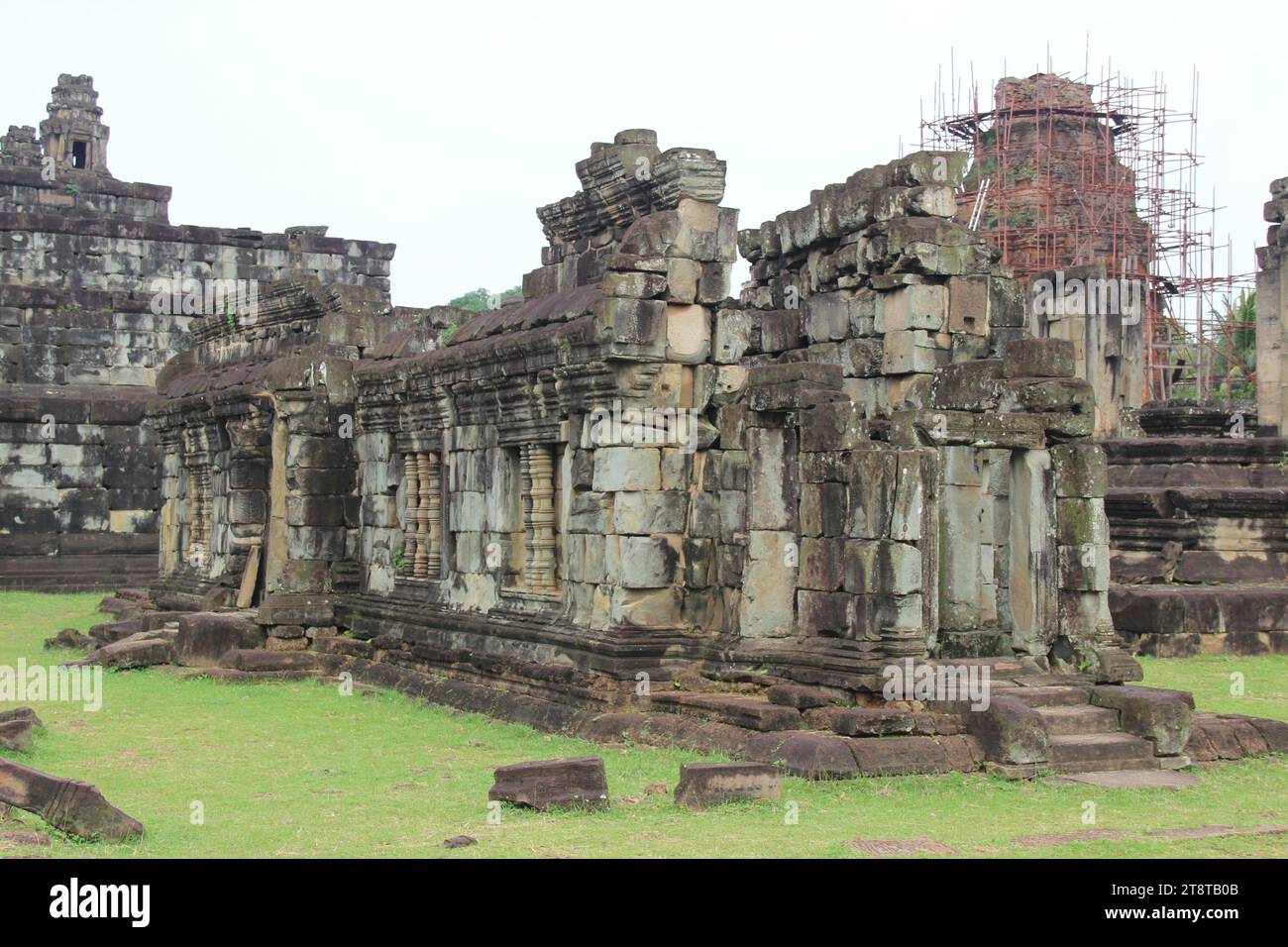 Bakong, Khmer temple, ancient Angkor area, Cambodia. Reign of ...