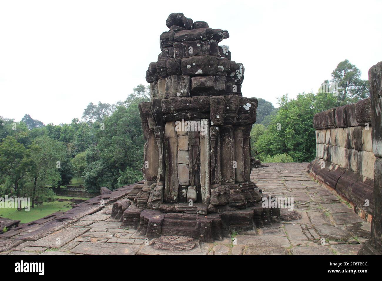 Bakong, Khmer temple, ancient Angkor area, Cambodia. Reign of ...