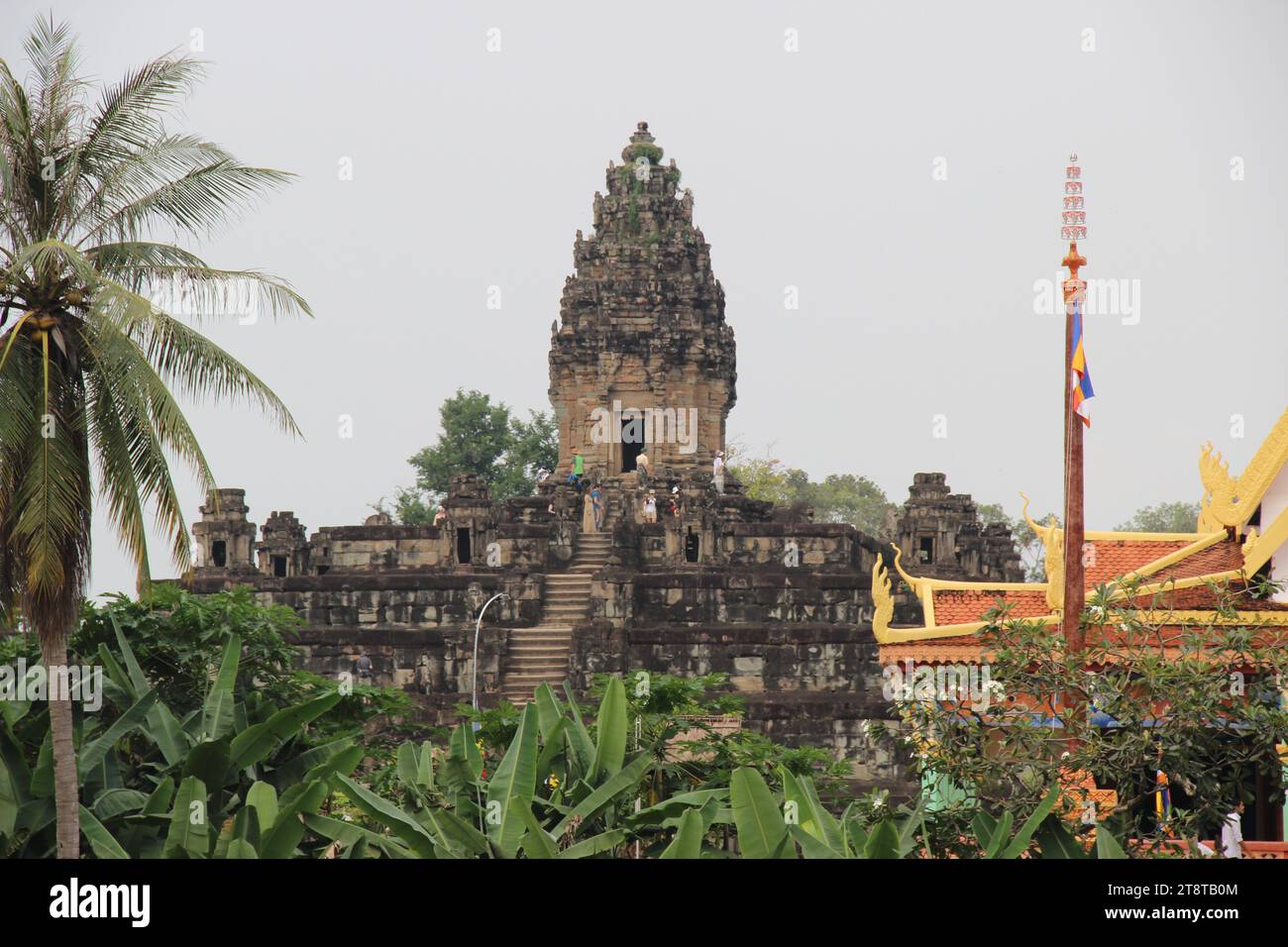 Bakong, Khmer temple, ancient Angkor area, Cambodia. Reign of ...