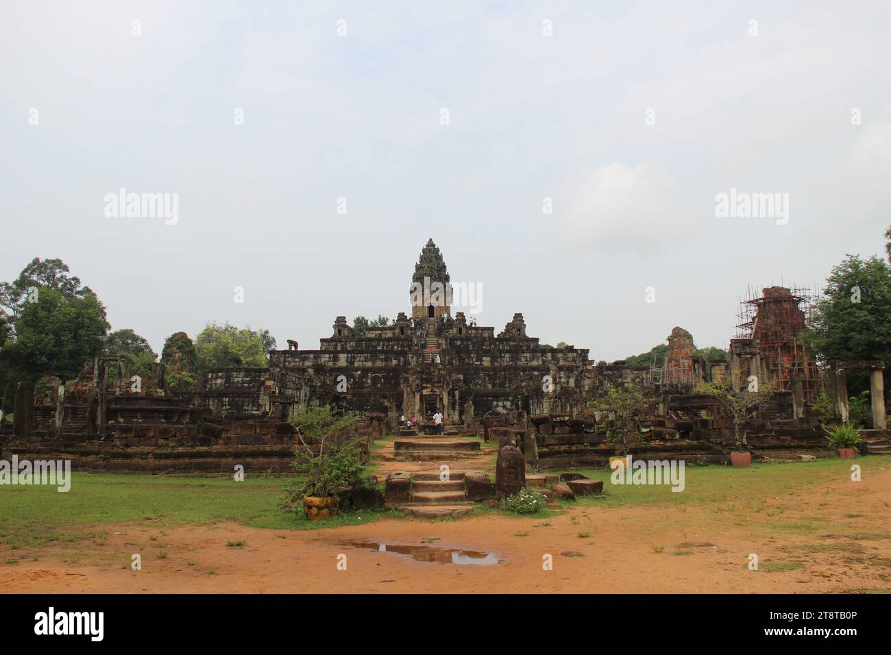 Bakong, Khmer temple, ancient Angkor area, Cambodia. Reign of ...