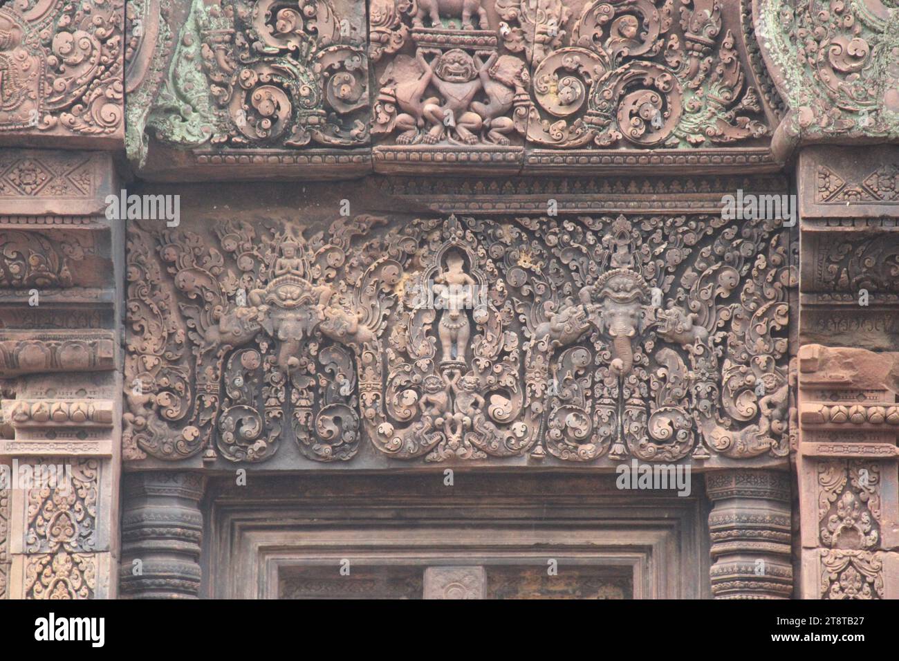 Banteay Srei, Ancient Khmer temple, Angkor area, Cambodia. Reign of ...