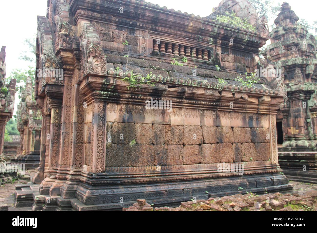 Banteay Srei, Ancient Khmer temple, Angkor area, Cambodia. Reign of ...
