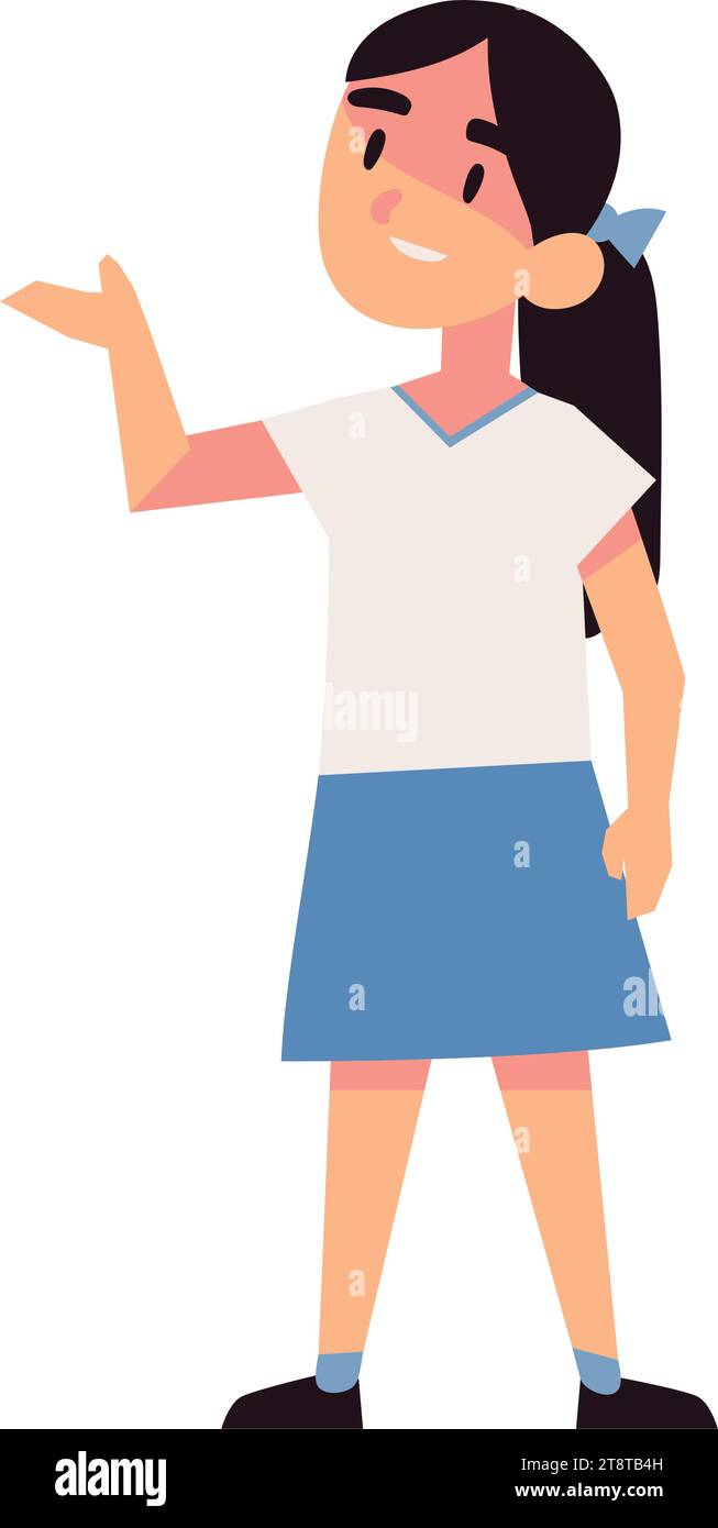 girl cartoon standing Stock Vector Image & Art - Alamy