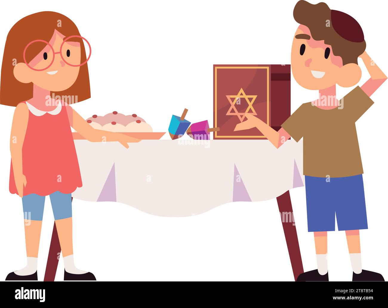 hanukkah kids religious celebration Stock Vector Image & Art - Alamy
