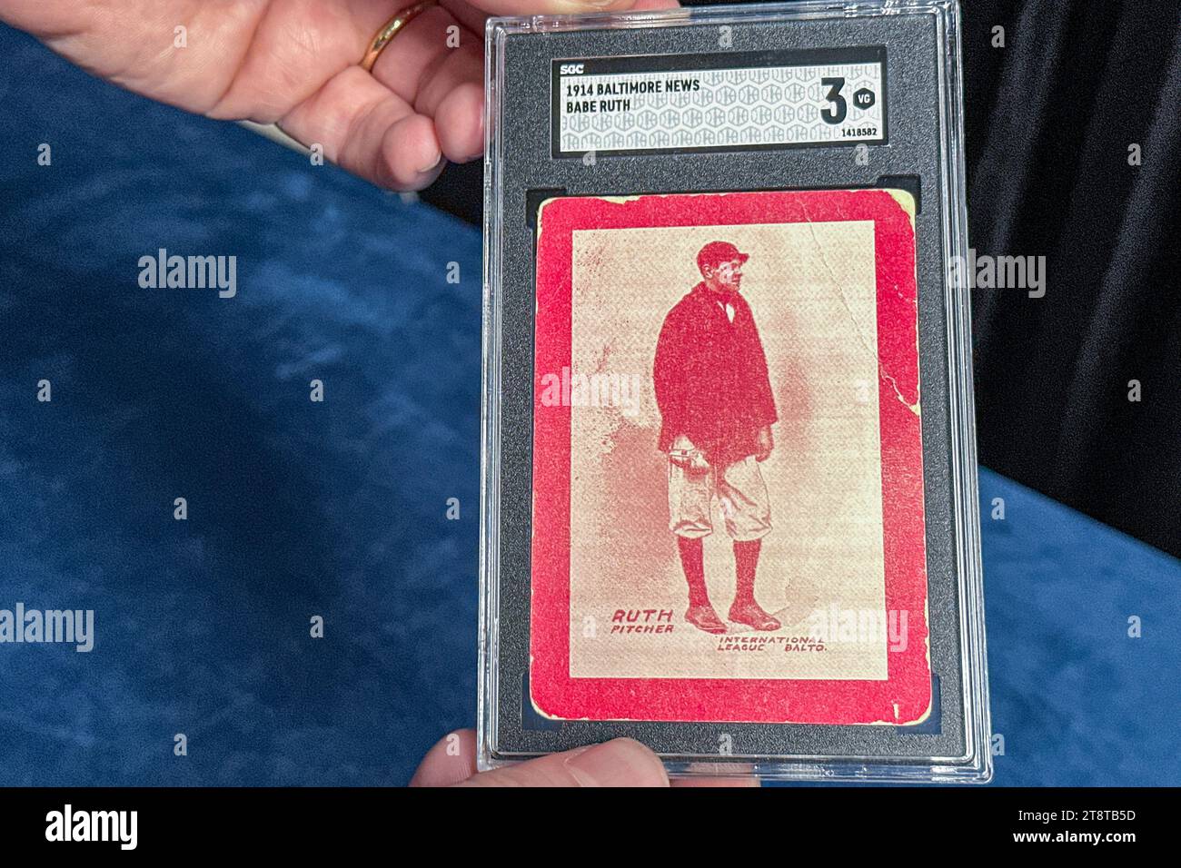 Brian Dwyer of Robert Edward Auctions shows a 1914 Baltimore News ...