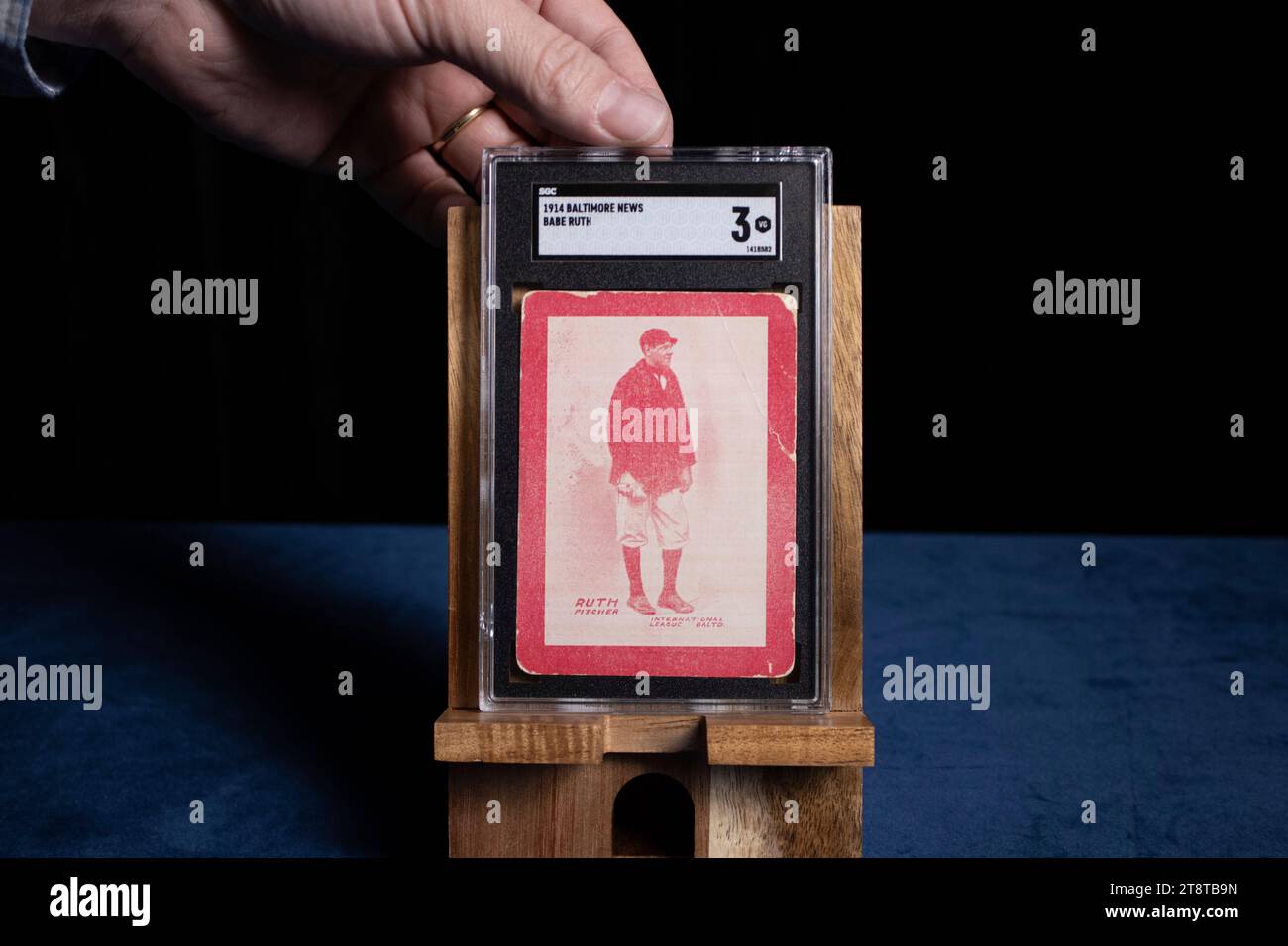 Brian Dwyer of Robert Edward Auctions shows a 1914 Baltimore News ...